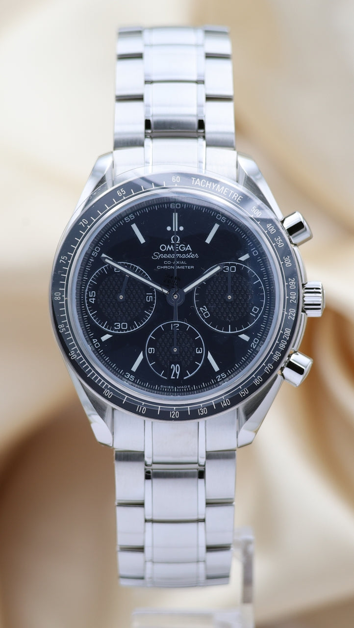 Omega Speedmaster Racing 40 Automatik Schwarz NEU 32630405001001 Box
