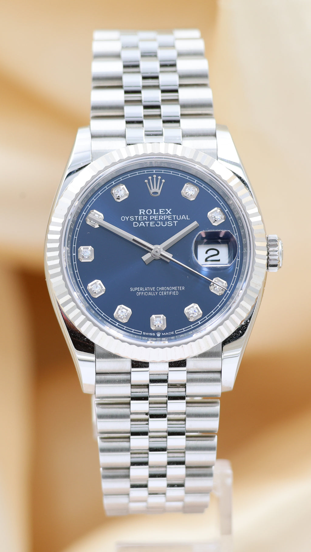 Rolex Datejust 36 Diamond Dial 126234 Box + above. papers